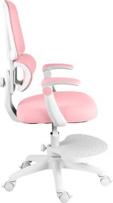 Dětská otočná židle Neoseat JUNI 023 — látka, pratelný potah, růžová