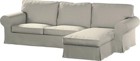 Potah na pohovku IKEA Ektorp 2-místná s lenoškou barva béžová látka pletený vzor