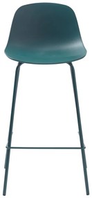 Plastová barová židle v petrolejové barvě 92,5 cm Whitby – Unique Furniture