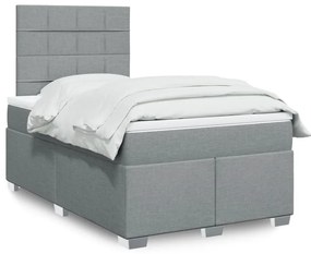 Box spring postel s matrací světle šedá 120x190 cm textil 3290427