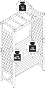 Tchibo - Zahradní lavička s obloukem na růže - barva: hnědá
