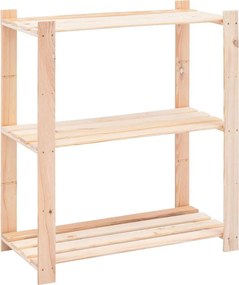 Regály 3 police 2 ks 80 x 38 x 90 cm masivní borovice 150 kg 3051117