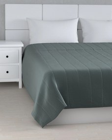 Přehoz s podélným prošitím barva zelená látka sametová