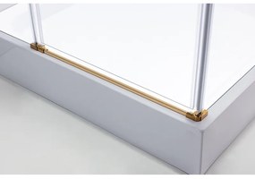 BPS-koupelny Čtvercový sprchový kout HYD-SK1390 90x90 zlatá/transparent