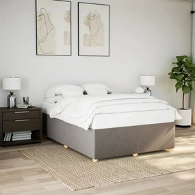 Rám postele bez matrace taupe 140 x 200 cm textil 3284740