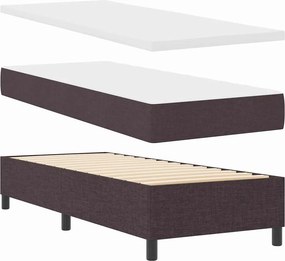 Postel s boxspringem s polštářem Tmavě hnědá 190 x 90 cm textil 3341682