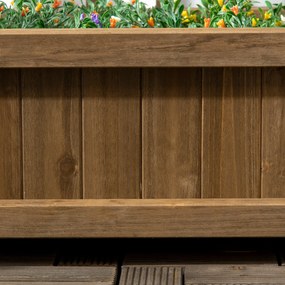 Zahradní truhlík s mříží Outsunny - Květinový box - Vysoký truhlík - rozměry 64D x 28Š x 75V cm, včetně zavlažovacích vložek z ošetřeného smrkového d…