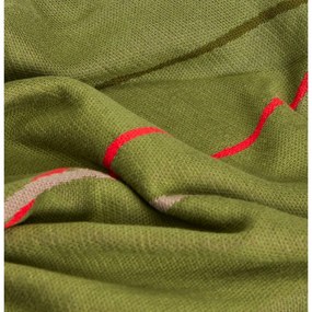 Zelená bavlněná deka 200x140 cm Outline - Hübsch