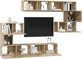 8dílný set TV skříněk dub sonoma kompozitní dřevo 3079038