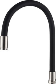 Invena Invena, JEDNOFUNKCYJNA ELASTYCZNA WYLEWKA DO BATERII ZLEWOZ, INOX / CZARNA, INV-SC-B1-396-L