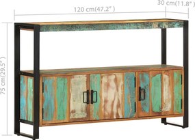 Příborník 120 x 30 x 75 cm masivní recyklované dřevo 247922