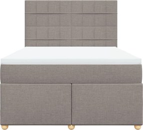 Box spring postel s matrací taupe 160x200 cm textil 3291335