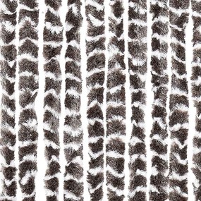 Závěs proti hmyzu hnědý a bílý 90 x 220 cm Chenille 325452
