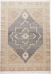 Ručne viazaný kusový koberec Heriz Wood DE 2005 Grey Mix, 80x150, béžová, chodba / predsieň, Diamond Carpets India