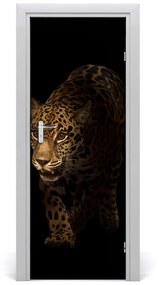 Samolepící fototapeta na dveře Jaguár 95x205 cm