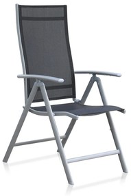 Zahradní židle Conrado, černá / šedá