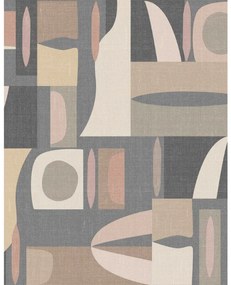 Marburg Moderní minimalistická tapeta GEOMETRIE šedá Zvolte variantu: část A (212 cm)