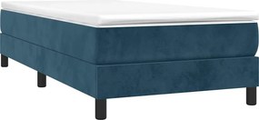 Rám postele s boxspringem tmavě modrý 90x200 cm samet 3120752
