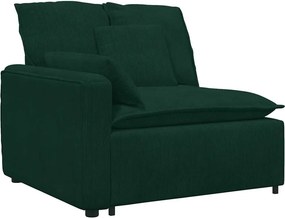 Modulární pohovka s polštáři samet tmavě zelená 3321161