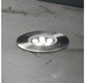 Ideal Lux - LED Nájezdové svítidlo FLOOR LED/6W/230V pr. 12 cm CRI 90 IP67 chrom