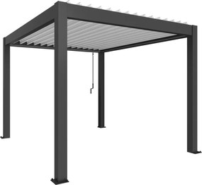Biohort Pergola 3 x 3,5 tmavě šedá/bílá 312 x 367,5 cm
