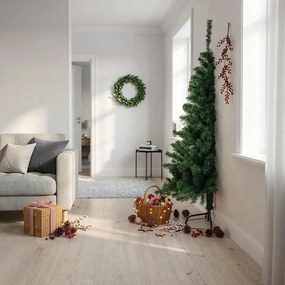 Umělý poloviční vánoční stromek se stojanem zelený 180 cm PVC 321032