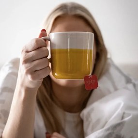 Hrnek Tuntu 0,35 l, žluto-růžový