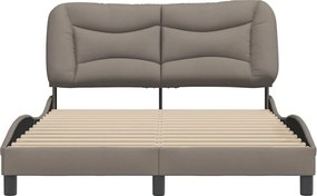 Rám postele bez matrace Hvar taupe 140 x 200 cm textil 3207776