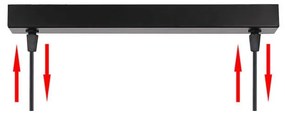 Candellux Černo-hnědý závěsný lustr Bistro pro žárovku 3x E27