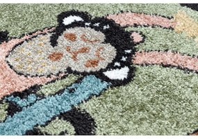 Dětský kusový koberec Cesta z města zelený 180x270cm