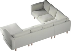 Potah na pohovku IKEA Norsborg rohová, 5-místná se šezlongem barva zelená látka sametová