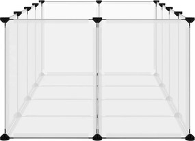 Klec pro malá zvířata průhledná 144 x 74 x 46,5 cm PP a ocel 340572