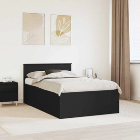 Rám postele s čelo Černá 120 x 200 cm Kompozitní dřevo 3408600
