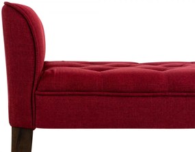 Lavice Cleopatra Chaiselongue látka, nohy antik tmavé - Červená