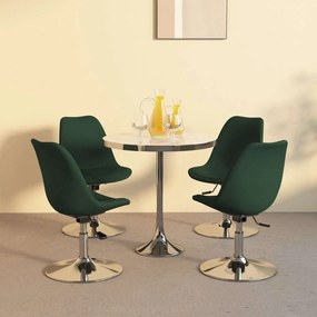 vidaXL Otočné jídelní židle 4 ks textil [338327] Barva: Tmavě zelená