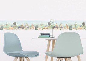 Dětská samolepící bordura na zeď Lesní Jízda | 5 m x 13.8 cm | DWBD8493