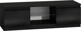 TPS Stolek pod televizi RTV MALVA 140 cm - Černý lesk