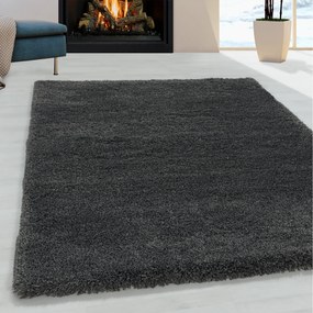 Ayyildiz, Kusový koberec Fluffy Shaggy 3500 grey, 80x250, šedá, ložnice