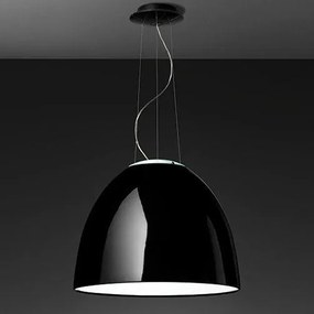 Artemide A246410 Nur Gloss mini LED Black, závěsné svítidlo v černém lesku, 30W LED 2700K, prům. 36cm