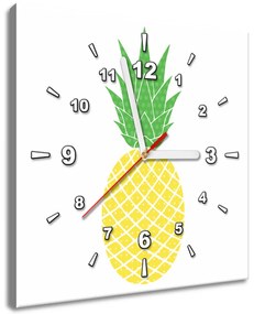 Gario Obraz s hodinami Ananas Rozměry: 30 x 30 cm