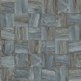 Šedomodrá vliesová tapeta Dřevo, imitace dřevěného obložení 347514, Matières - Wood, Origin
