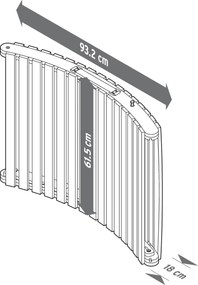 Tchibo - Skládací zahradní lehátko ve tvaru vlny - barva: šedá