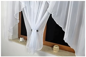 F.Tvoje  Hotová voálová záclona se dvěma úkosy Nora 150x400cm Barva: Bílá, Rozměr: 400x150cm