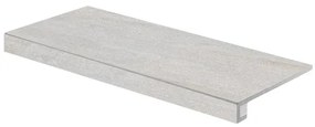 Rako Quarzit DCF84737 schodová tvarovka 39,8x79,8 šedá