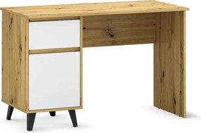 Psací stůl BORG 1d1s/120 dub artisan / bílý