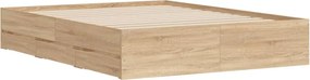 Rám postele se zásuvkami dub sonoma 150x200 cm kompozitní dřevo 3207268