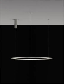 LED lustr Tarquin 80 Stříbrná