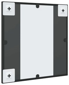 Nástěnné zrcadlo černé 40 x 40 cm čtverec železo - Default Title