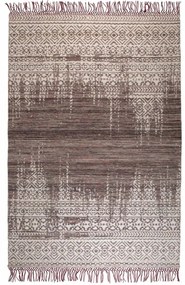 White Label Ručně tkaný bordový koberec WLL LIV 170 x 240 cm
