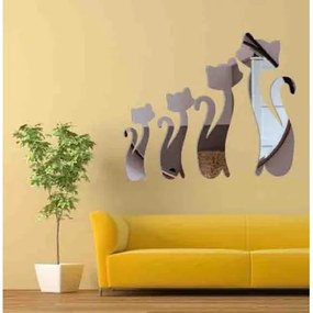 3D nálepky a samolepky, zrcadlové, barevné, dekorační nálepky, OX013-Wall sticker HEU-